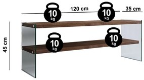 Designový TV stolek Dalida 120 cm vzor ořech