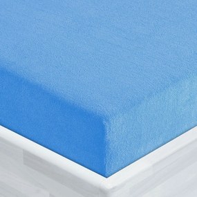 Froté napínací prostěradlo FR-015 Světle modré 90 x 200 - výška 20 cm