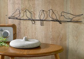 Kovová dekorace Ptáci na drátě 41-221, Birds On A Wire , Wall Art, Graham Brown