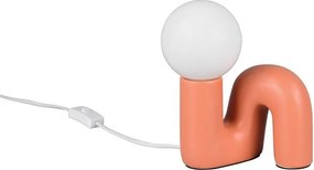 Oranžová keramická stolní lampa (výška 21,5 cm) Quinn – Reality