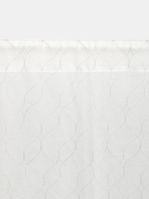 Sinsay - Sada záclon na řasící pásce s lesklou geometrickou výšivkou 2 pack - bílá