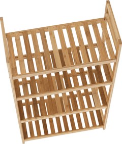 4-policový regál, přírodní bambus, FIORE TYP 2