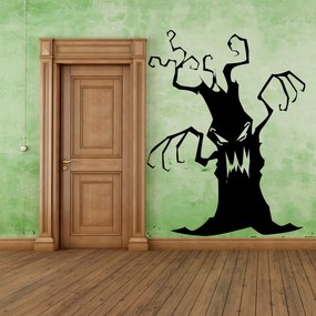 Samolepka na zeď - Halloweenský děsivý strom (46x60 cm) - PopyDesign