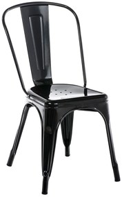 Zahradní židle Lynden - kov | černá