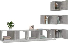 Nástěnná TV skříňka betonově šedá kompozitní dřevo 3114577