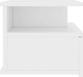 vidaXL Nástěnný noční stolek 40 x 31 x 27 cm dřevotříska [800405] Barva: bílá s vysokým leskem