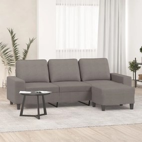 3místná pohovka s podnožkou taupe 180 cm textil 3201158