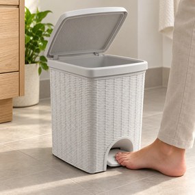 STEFANPLAST Odpadkový koš 20 l, 31x27,5x39cm, bílý