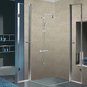 BPS-koupelny Čtvercový sprchový kout HYD-SK1290C 100x100 chrom/transparent + vanička HYD-OSV-SXL02C černá