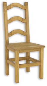 Drewmax KT705 - Dřevěná židle 46x96x51cm  - Borovice, Rustikal