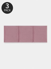 Sinsay - Čtvercové čalouněné panely 3 pack - pastelová růžová