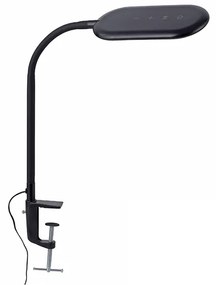 Moderní upínací lampa černá stmívatelná včetně LED - Kiril