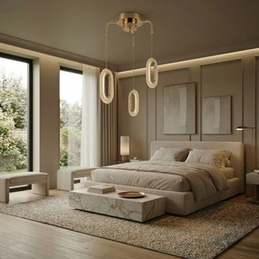 Toolight Rea, ZÁVĚSNÉ STROPNÍ LED SVÍTIDLO G173-3CP GOLD, OSW-07817