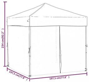 Party stan 2x2 m Dekorhome Černá