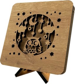 Li-Go "Sovička" lampa 19x19 cm provedení povrchu: dub světlý