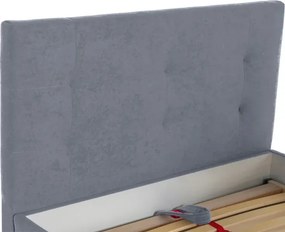 Postel ALMA s lamelovým roštem 2, 200x90, šedá (č.43/nohy buk)