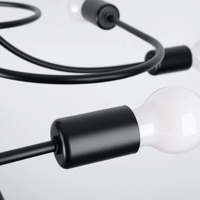 Sollux Lighting Lustr LEVAR 8 černý