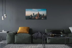 Obrazy na plátně Varšava panorama mrakodrapů svítání 120x60 cm