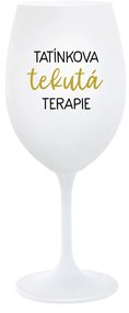 TATÍNKOVA TEKUTÁ TERAPIE - bílá  sklenice na víno 350 ml