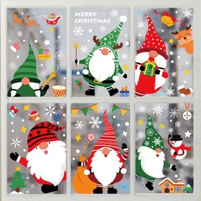 Vánoční samolepky na okna - Santa Claus - různé motivy na výběr Varianta: Varianta 7