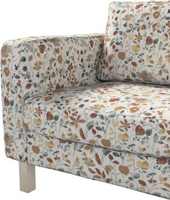 Potah na křeslo IKEA Karlstad, krátký barva oranžová látka pletený vzor, vzorované