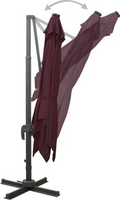 vidaXL Konzolový slunečník s tyčí a LED světly 300 cm [312350] Barva: taupe
