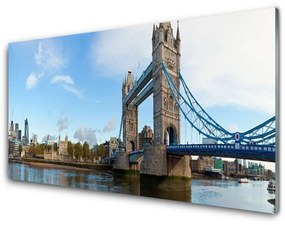 akrylový obraz Most Londýn Architektura 125x50 cm