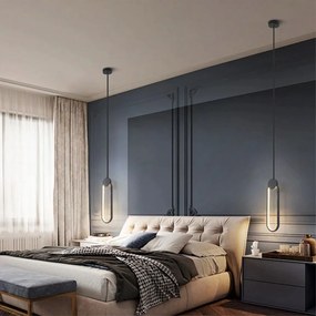 Toolight - LED závěsné stropní kruhové svítidlo APP851-CP, černá, OSW-07020