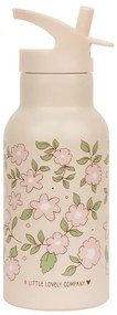 a Little Lovely Company Nerezová láhev na pití květy růžové