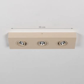 Stropní LED svítidlo Spot Quality Quadra 3 Taupe