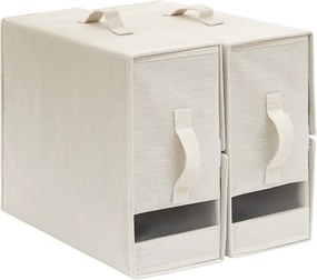 5Five® Úložný box Dressy Plus s lněným vzhledem, béžový, 40,5 x 15,5 x 31,5 cm