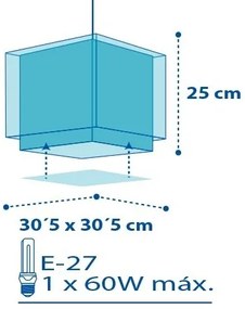 Dalber D-43422 - Dětský lustr PETIT MARIN 1xE27/60W/230V