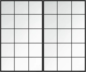 vidaXL Nástěnná zrcadla 2 ks černá 100 x 60 cm kov [3189035]