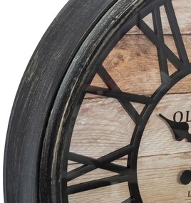 3D nástěnné hodiny Old Town 50 cm hnědé