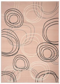 Alfa Carpets Kusový koberec Kruhy powder pink ROZMĚR: 120x170