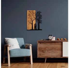 Asir Nástěnná dekorace 45x58 cm stromy dřevo/kov 899SKL2394