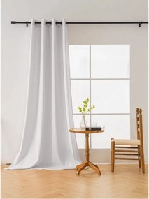 Bílý závěs OXFORD LIGHT 140x270 cm Zavěšení: Řasící páska