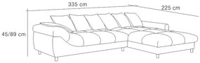 Casarredo - Komfort nábytek Rohová sedací souprava BORMIO,výběr látek SK1 | potah: aura 18,Umístění rohu: roh na pravé straně (viz obrázek)