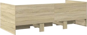 Válenda se zásuvkami bez matrace dub sonoma 100 x 200 cm 3280813