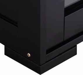 Costway Příborník s posuvnými dvířky 106,5 cm, černý