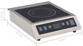 Stolní elektrický indukční vařič s dotykovým displejem 3500 W - Default Title