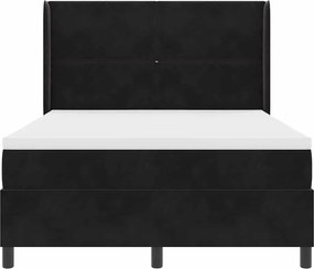 Postel s boxspringem s čelo Černá 140 x 200 cm samet 3342064