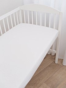 MK Lůžkoviny Jersey prostěradlo do postýlky Classic 70 x 140 cm – bílá