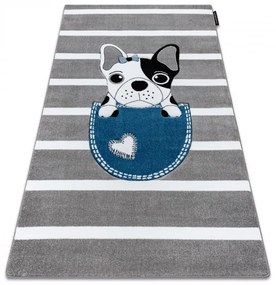 Dywany Łuszczów Dětský kusový koberec Petit Bulldog grey - 180x270 cm