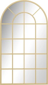 HOMCOM Nástěnné zrcadlo - Zrcadlo do šatny 110 x 65 cm Dekorativní zrcadlo s kovovým rámem Zavěšené zrcadlo do obývacího pokoje pro ložnici Zlaté | Ao