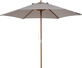 Outsunny Slunečník Outsunny, zahradní slunečník, 3 patra, ochrana proti slunci, bambus 180/㎡ polyester, šedý, Ø2,5 x 2,3 m | Aosom