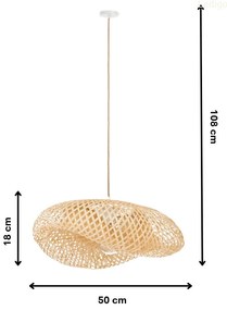 Bambusové závěsné světlo NUSA/50 cm