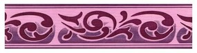 Bordura samolepící Ornamenty fialové - šířka 5cm x délka 5m