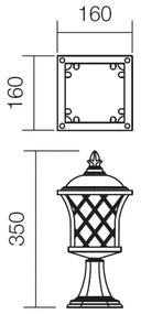 Redo 9953 - Venkovní lampa BREMEN 1xE27/42W/230V IP23 zlatá/patina