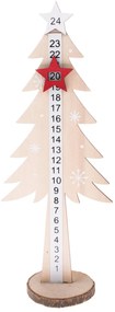 Adventní dřevěný kalendář Tree, 30 x 12 cm